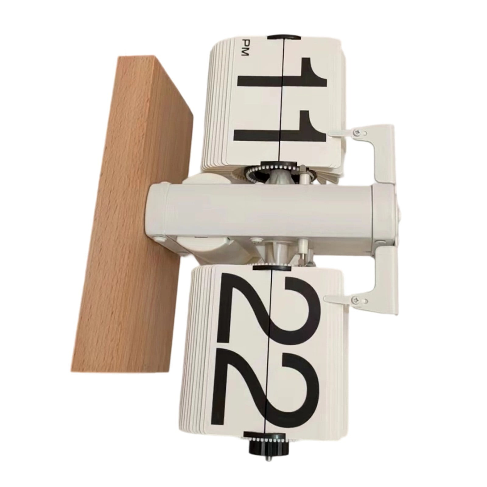 Automatic Wooden Flipped Clock 12 Hour Display Quiet Operations Office ...