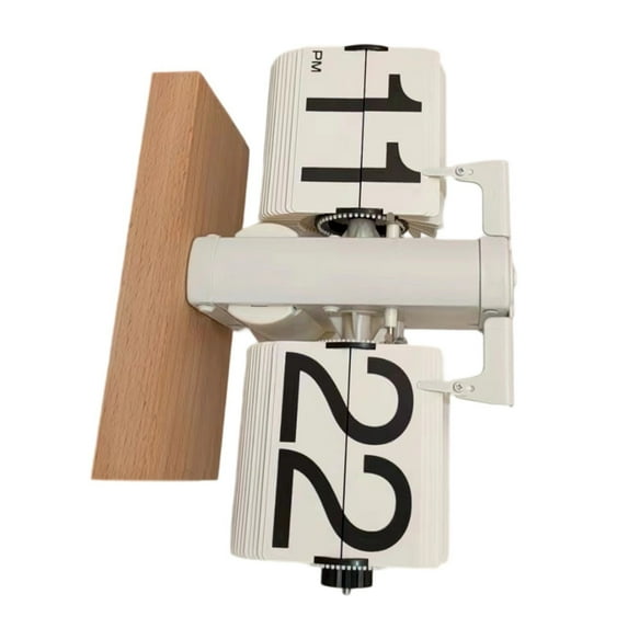 Automatic Wooden Flipped Clock 12 Hour Display Quiet Operations Office ...