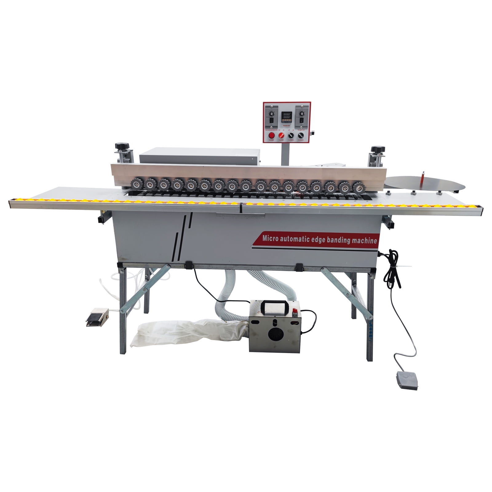 Automatic Woodworking Linear Edge Bander Double Sided Gluing Trimming ...