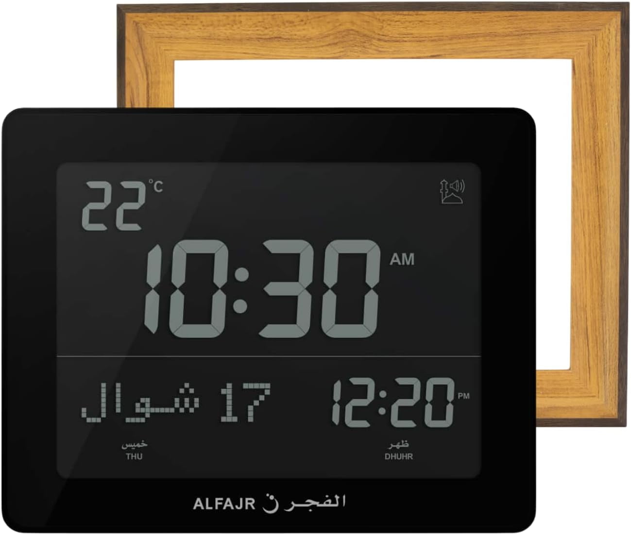 Automatic Worldwide Digital Azan/Athan/Nimaz Prayer Wall and Desk Black ...