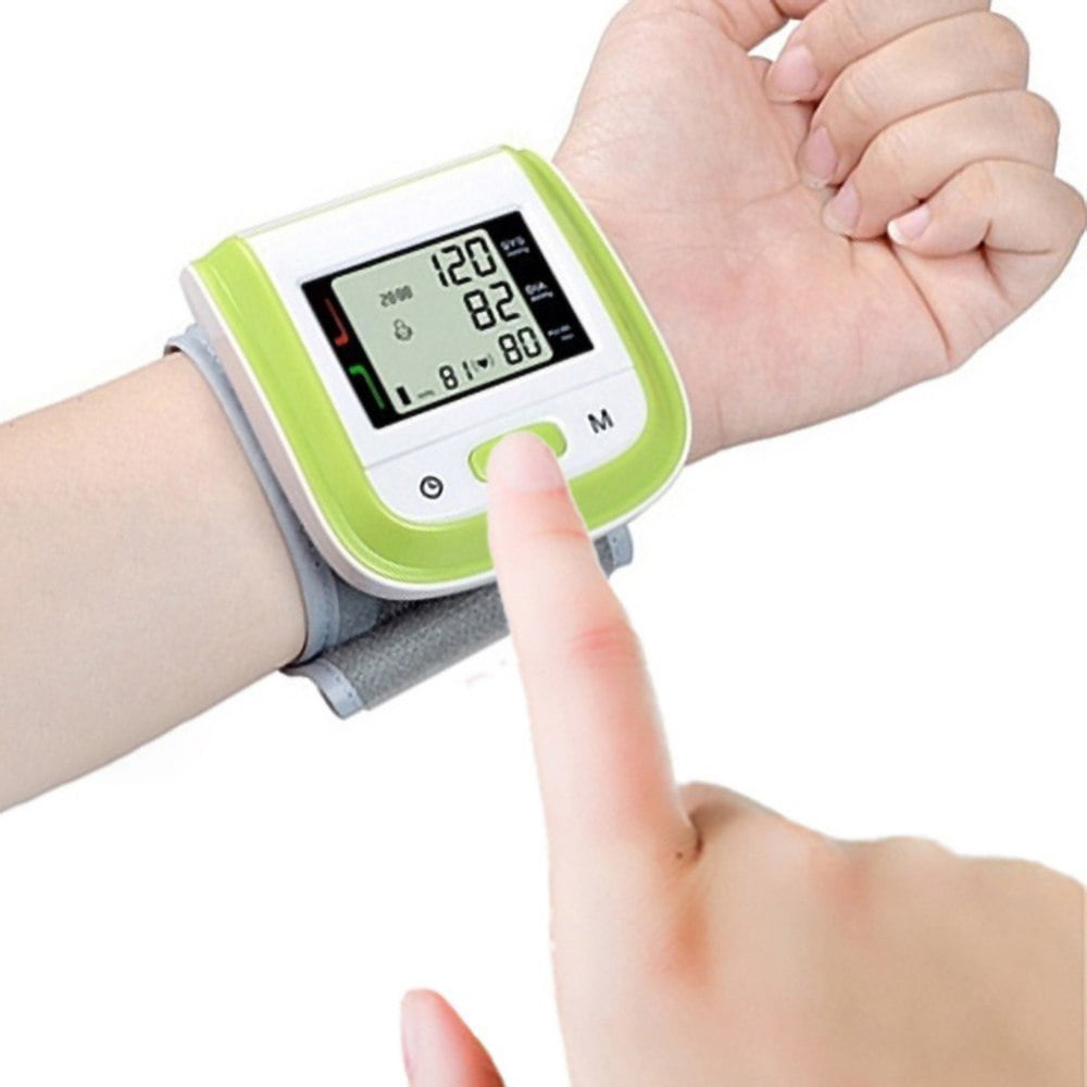 Automatic Wrist Digital Blood Pressure Monitor - Digital LCD Screen ...