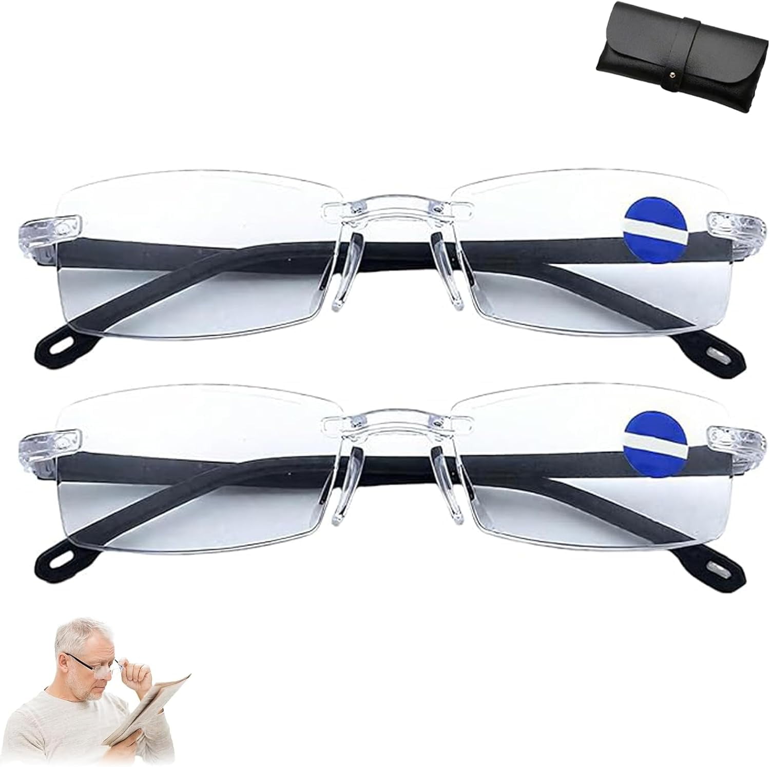 Automatic Zoom Reading Glasses with Anti Blue Light & Color-Changing ...