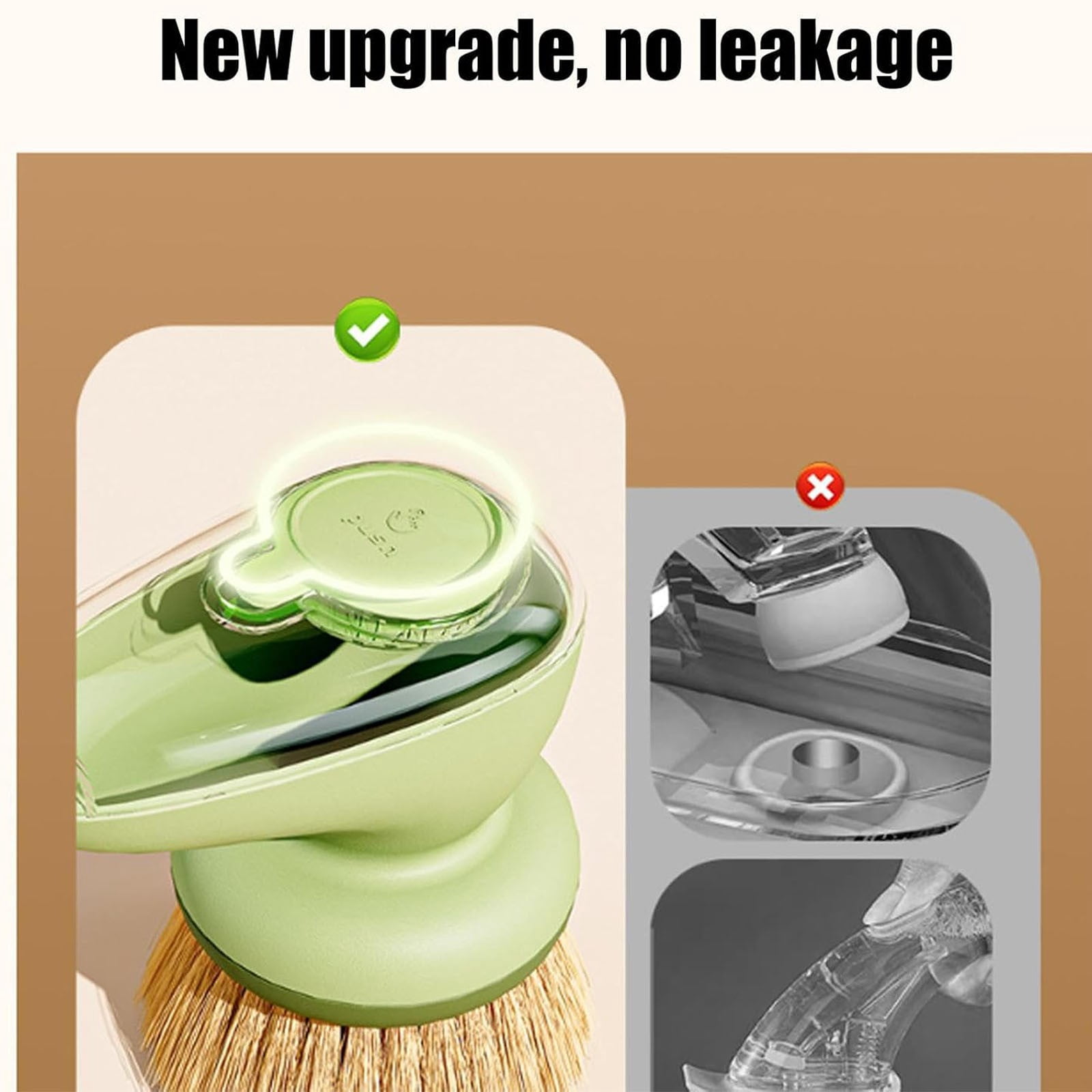 Automatic liquid filling and pressing cleaning brush gray brush style ...