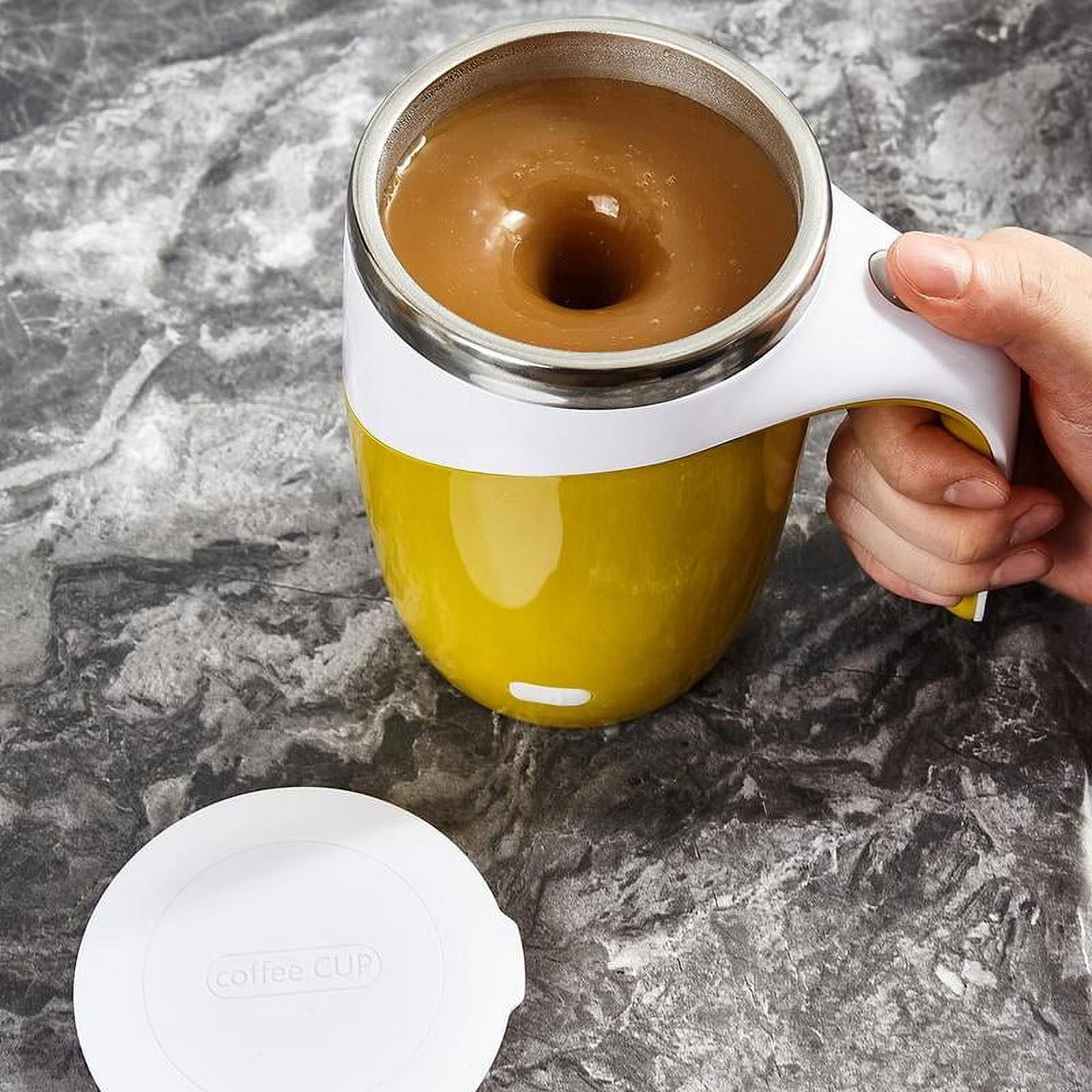 Automatic magnetic stirring coffee mug, Electric stainless steel self ...