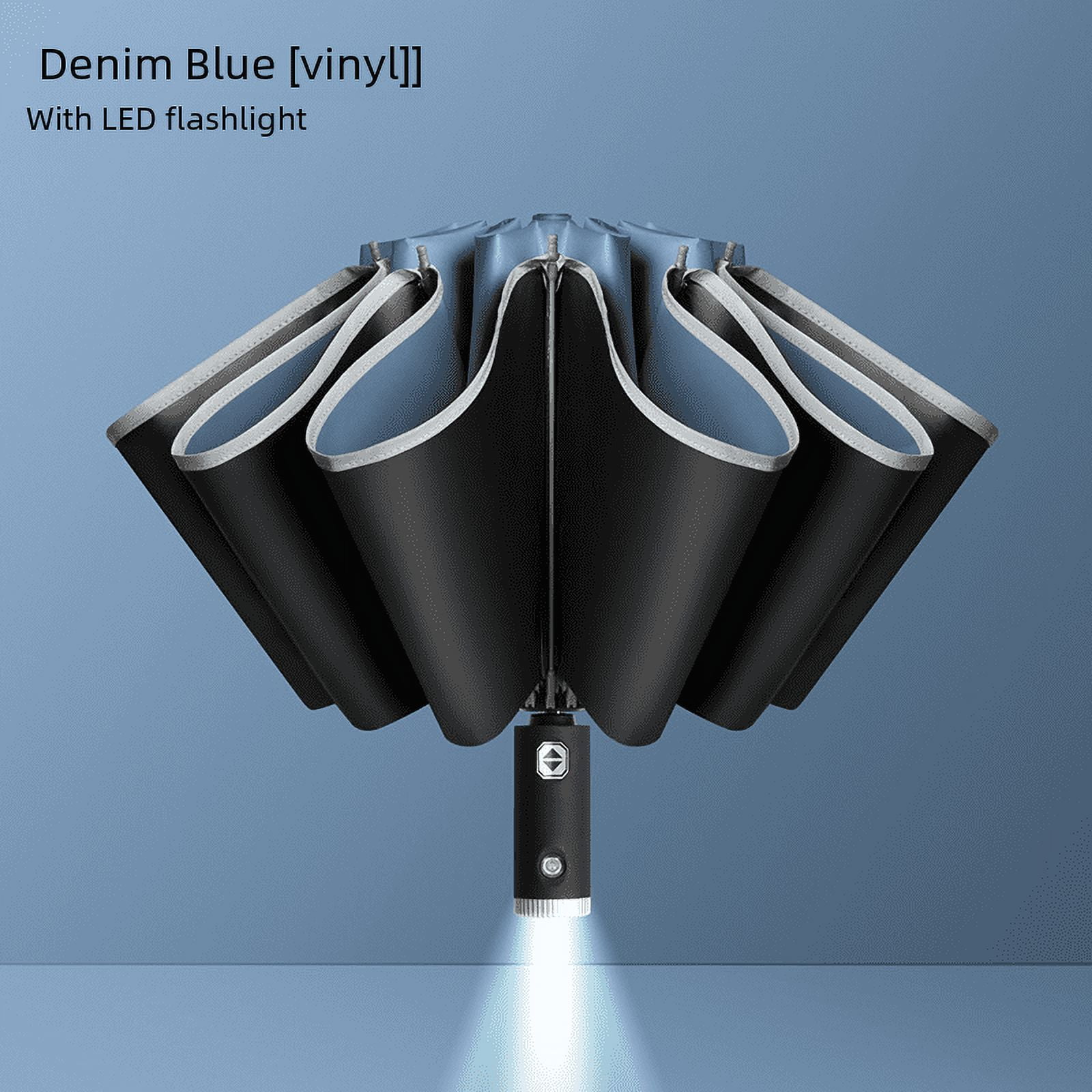 Automatic reverse umbrella car LED light reflective strip folding ...