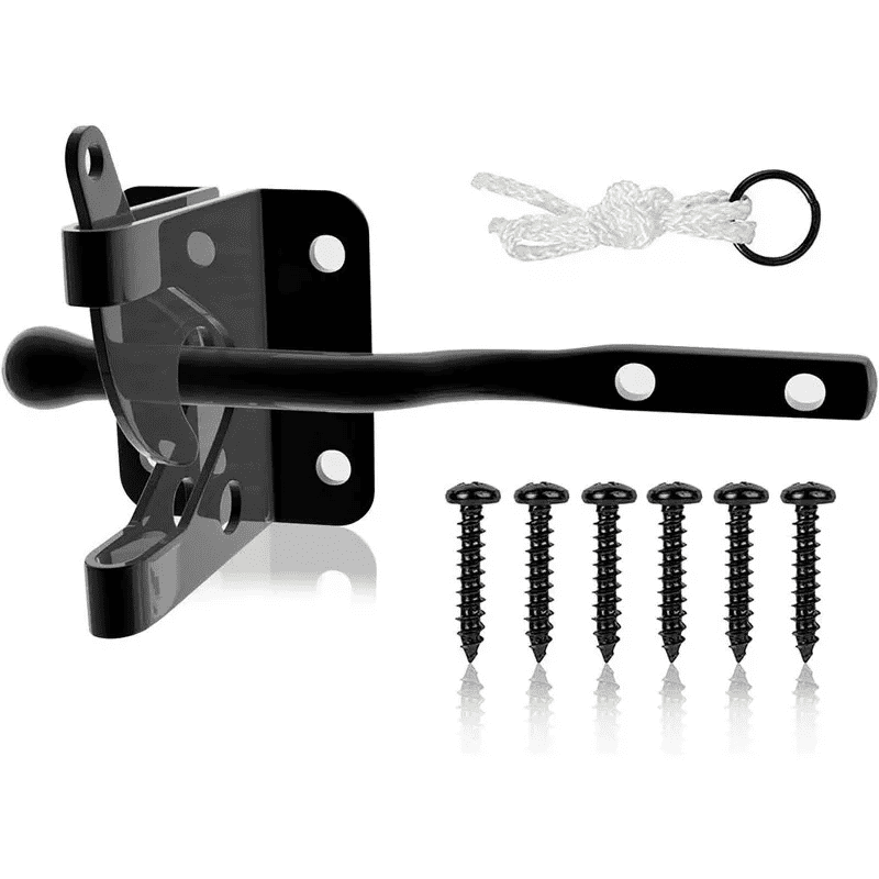Sperric Automatic Self-Locking Gate Latch, Steel, Fits Wood, Vinyl ...