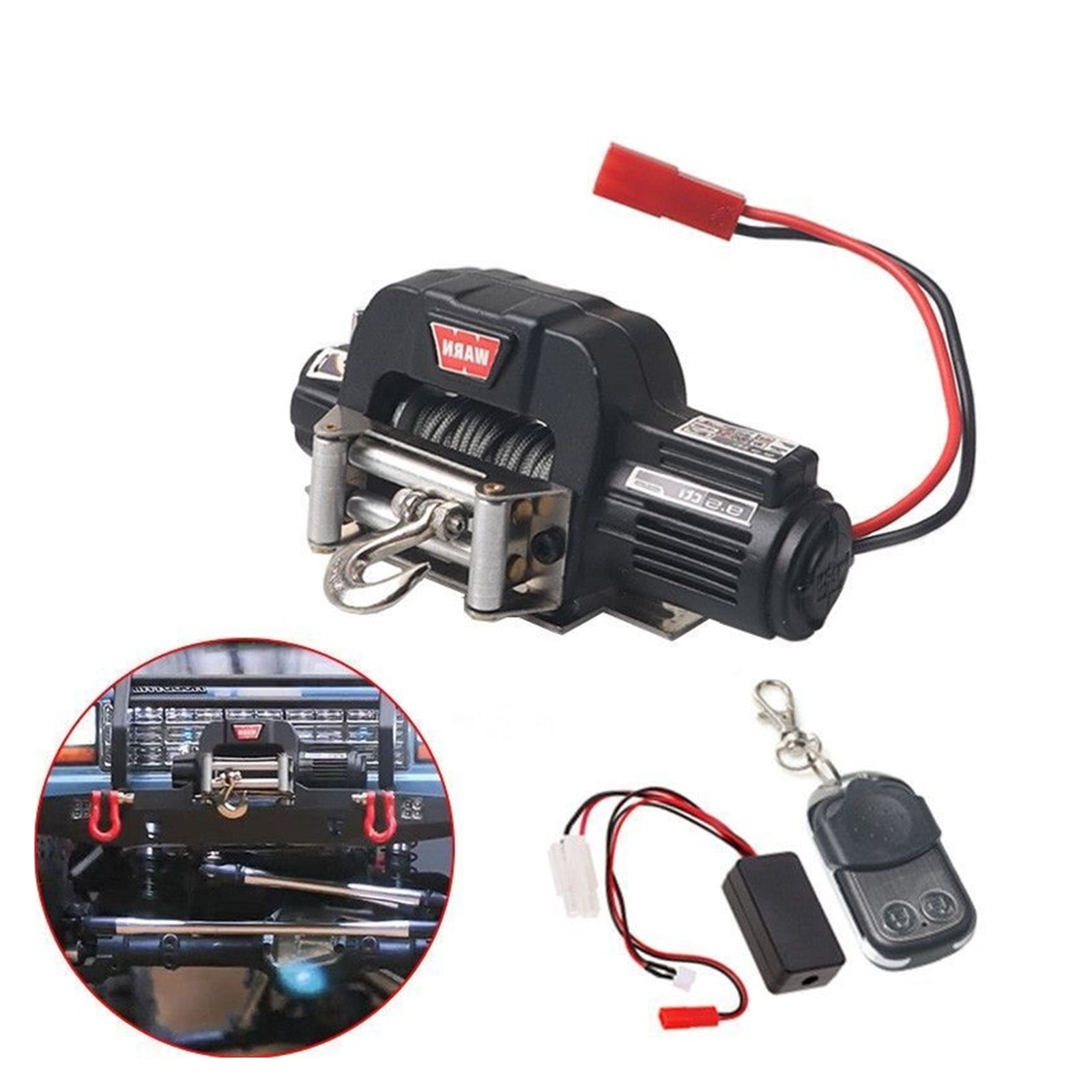Automatic winch and wireless remote control receiver for 1/10 remote ...