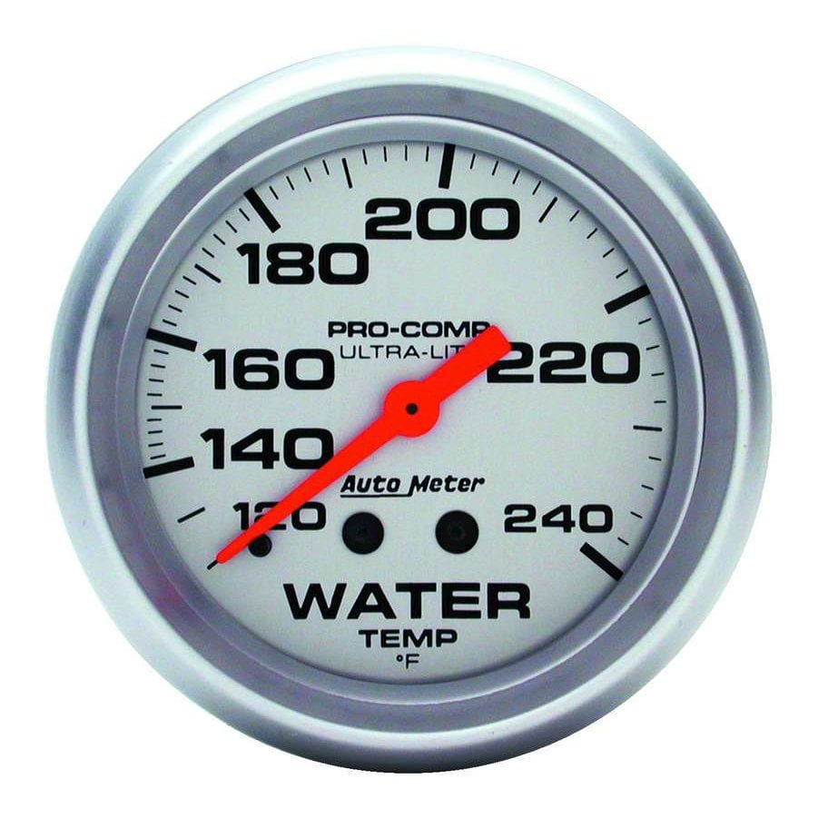 AUTO METER 4433 2-5/8IN WATER TEMP, 120- 240F, 12FTTUBING, MECH ...