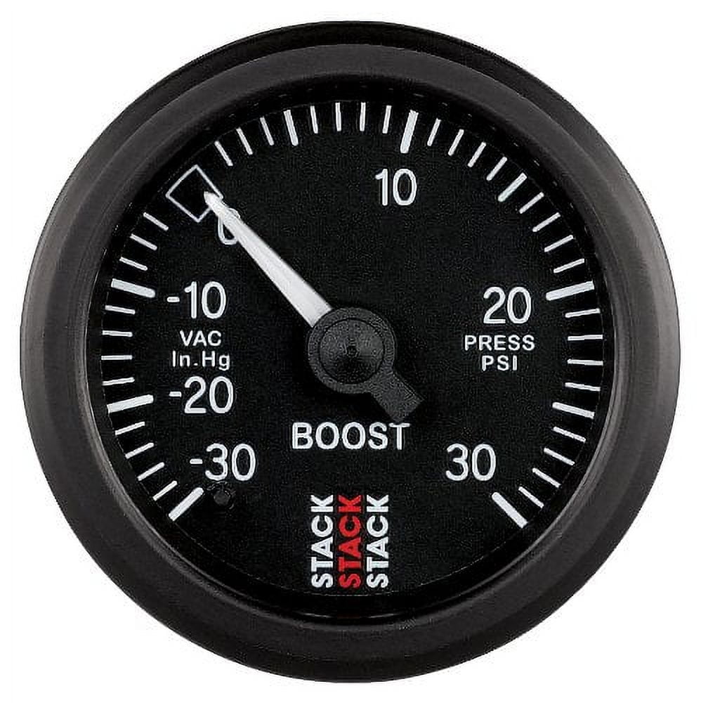 Autometer 52mm Stack Instruments -30INHG to +30PSI Mechanical Boost ...