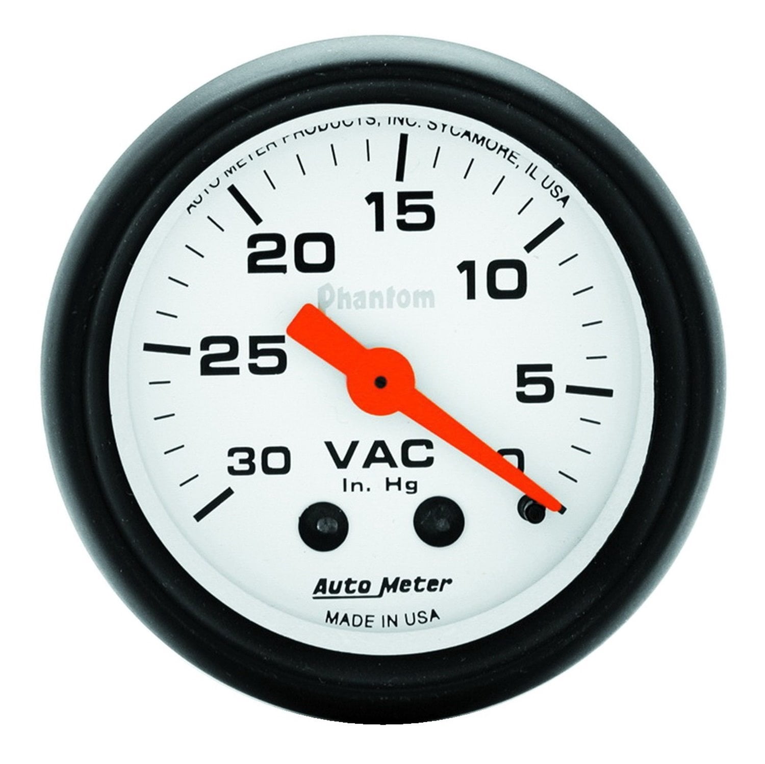Autometer 5784 Phantom 2-1/16" Vacuum Gauge, 0-30 In Hg, - Walmart.com