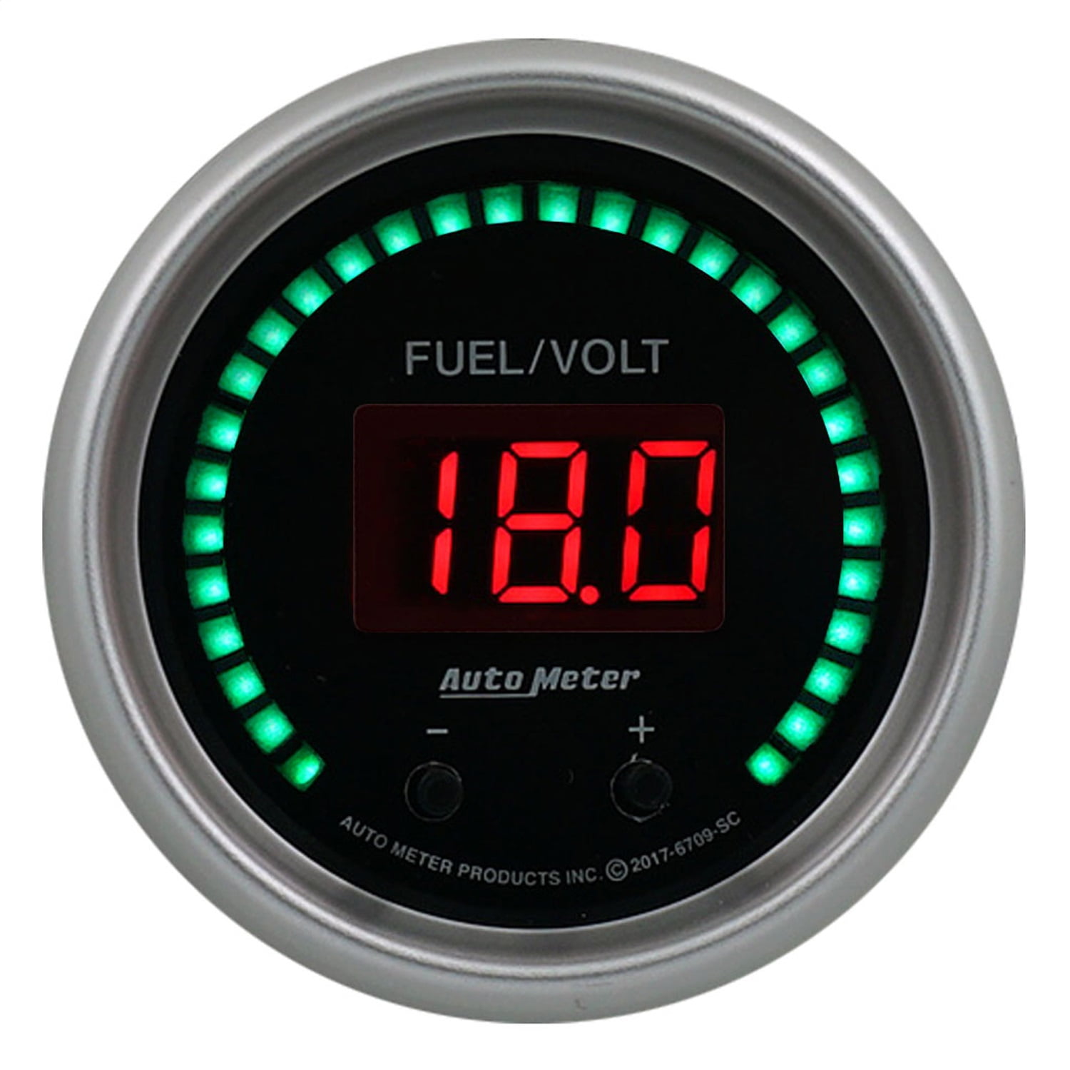 AutoMeter 6709-SC Sport-Comp Elite Digital Fuel Level/Voltage Gauge ...