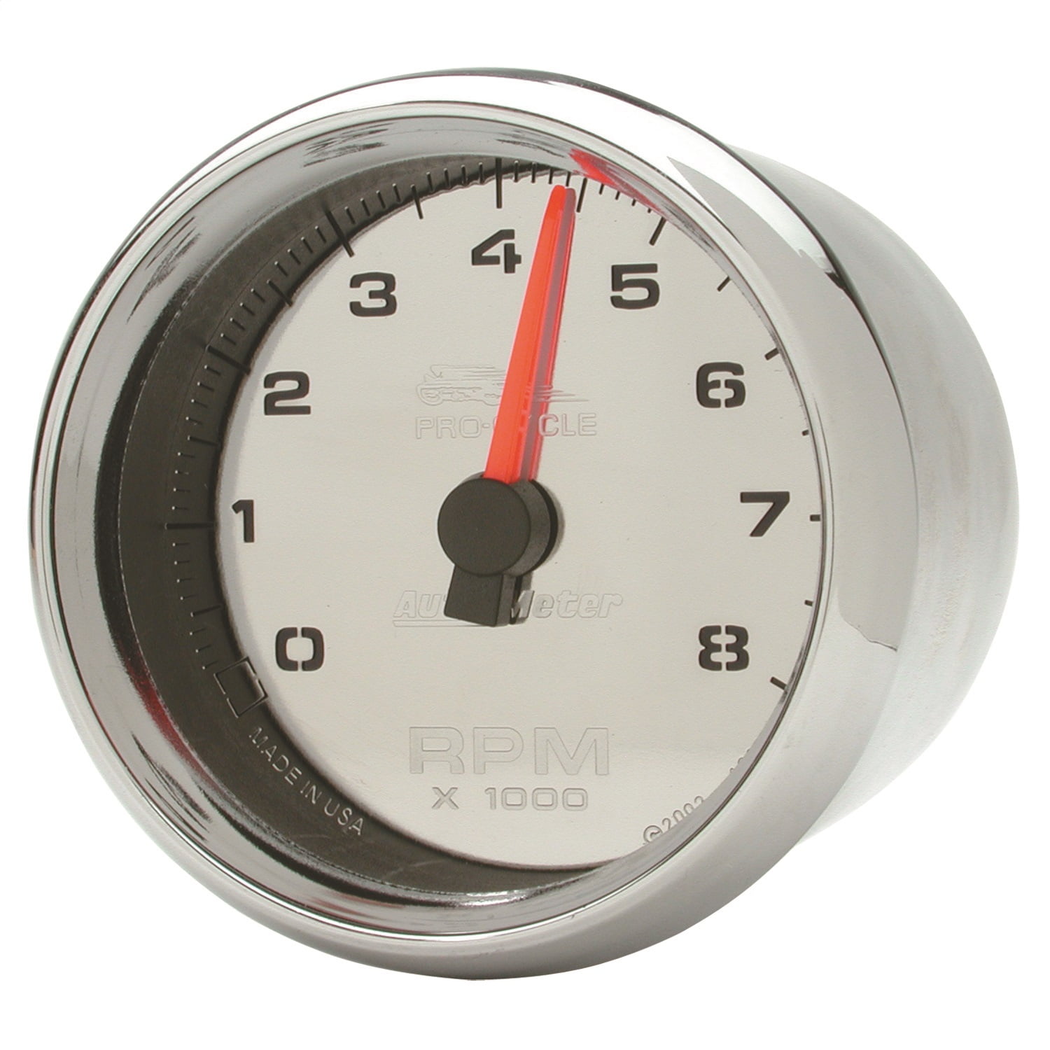 Autometer Pro-Cycle Gauge Tach 2-5/8in 8K Rpm 2&4 Cylinder Chrome ...