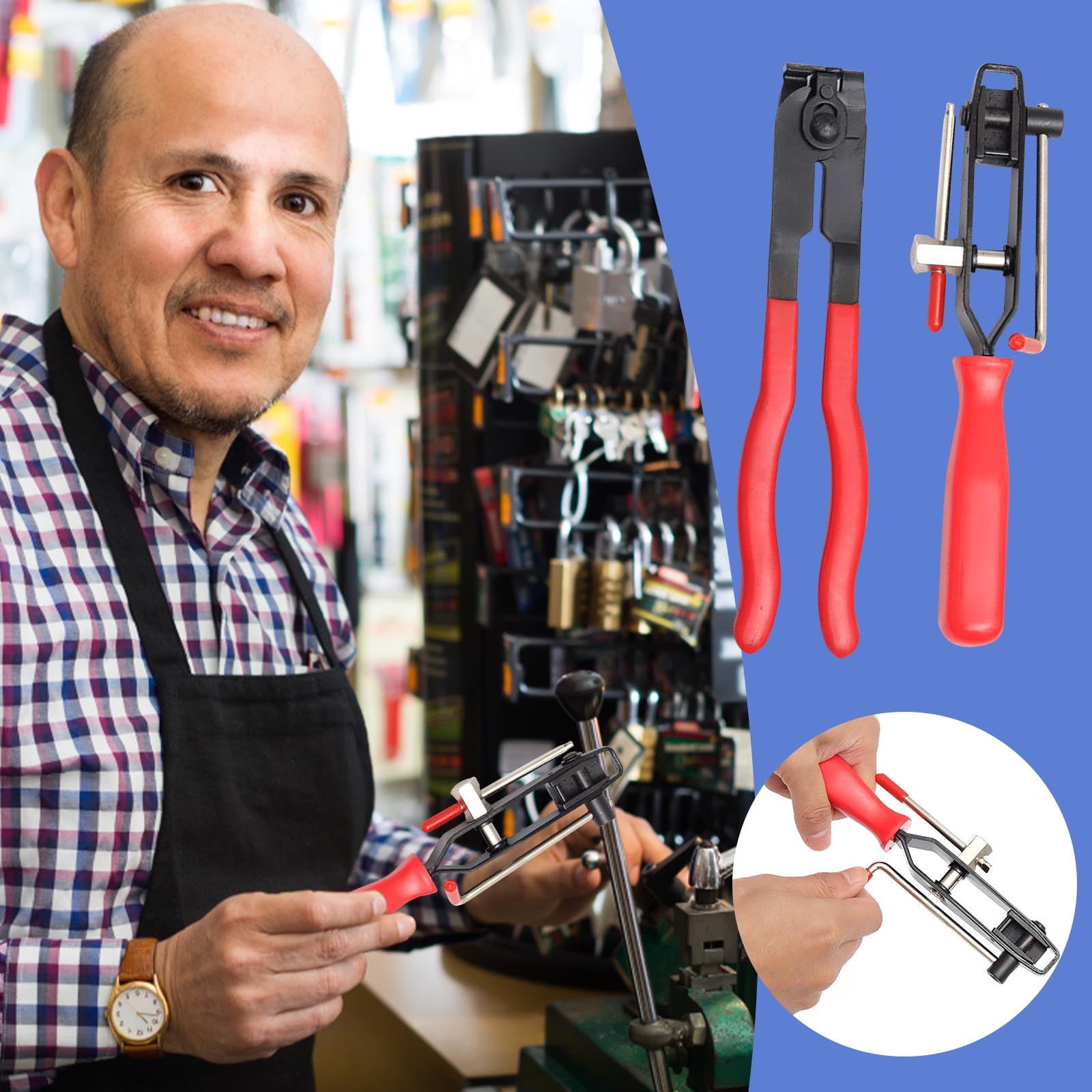 Automobile Boot Clamp Removal Tool | High Leverage Pliers | Angled ...