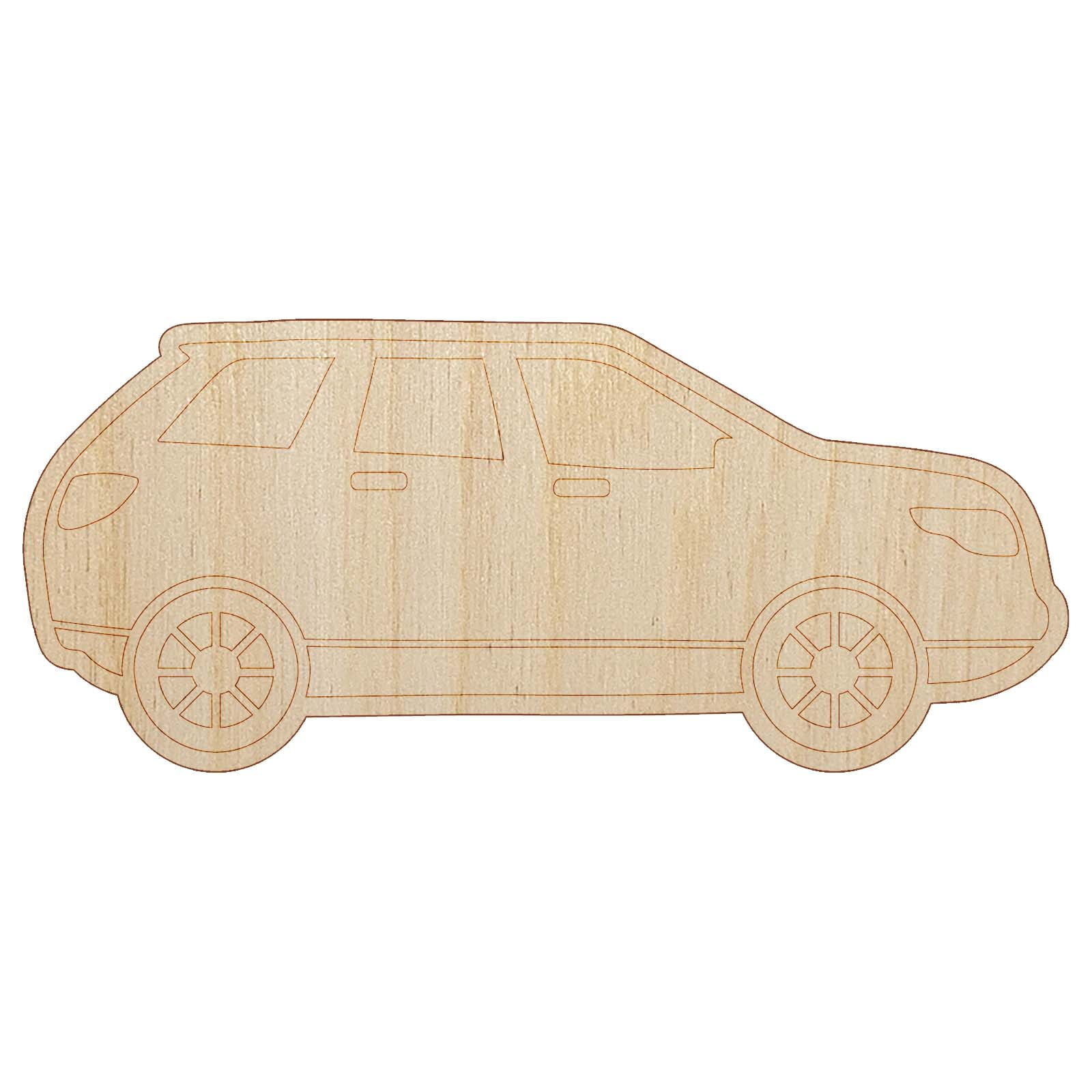 Automobile Car SUV Vehicle Wood Shape Unfinished Piece Cutout Craft DIY ...