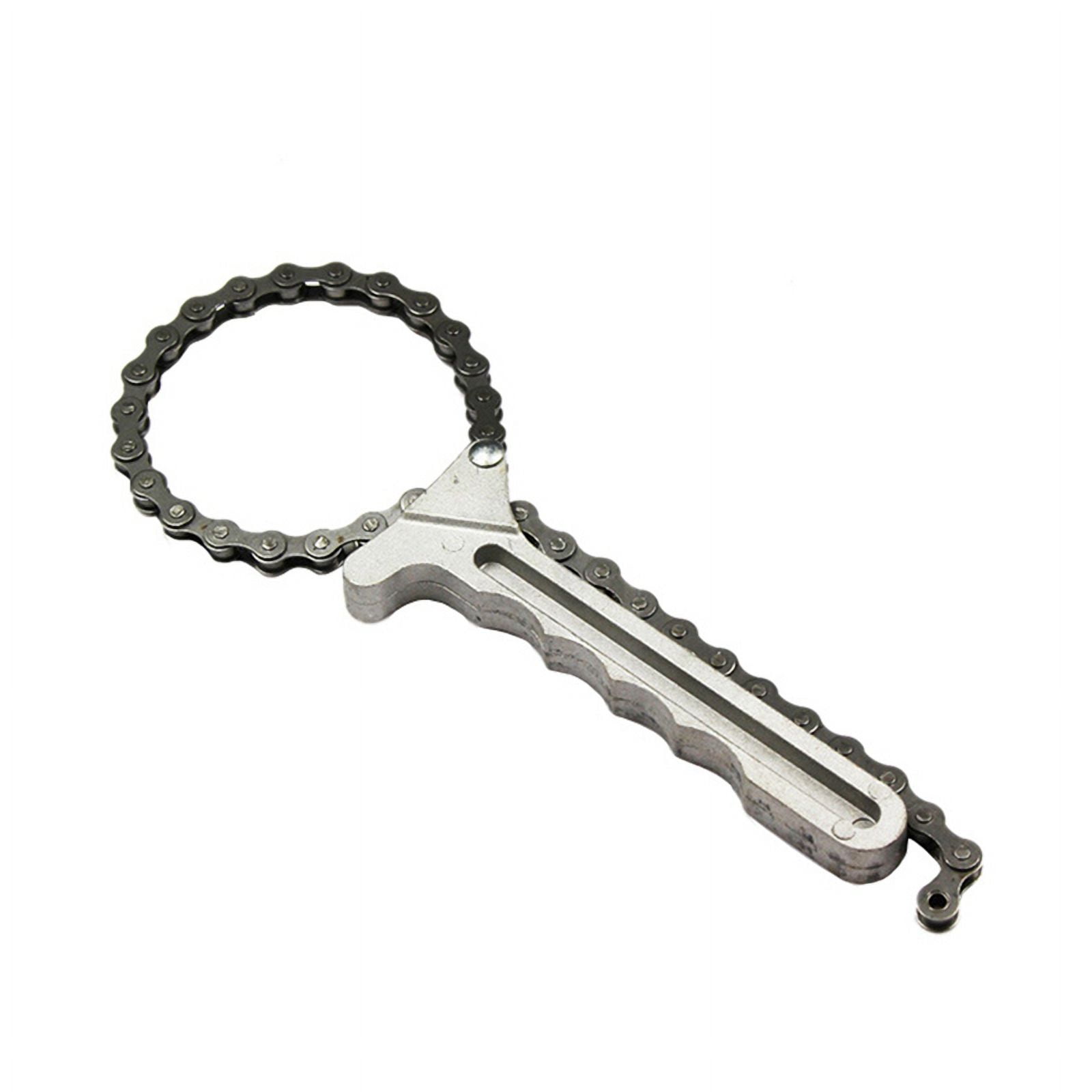 Automobile Engine Oil Filter Adjustable Chain Wrench for Key Oil Filter ...