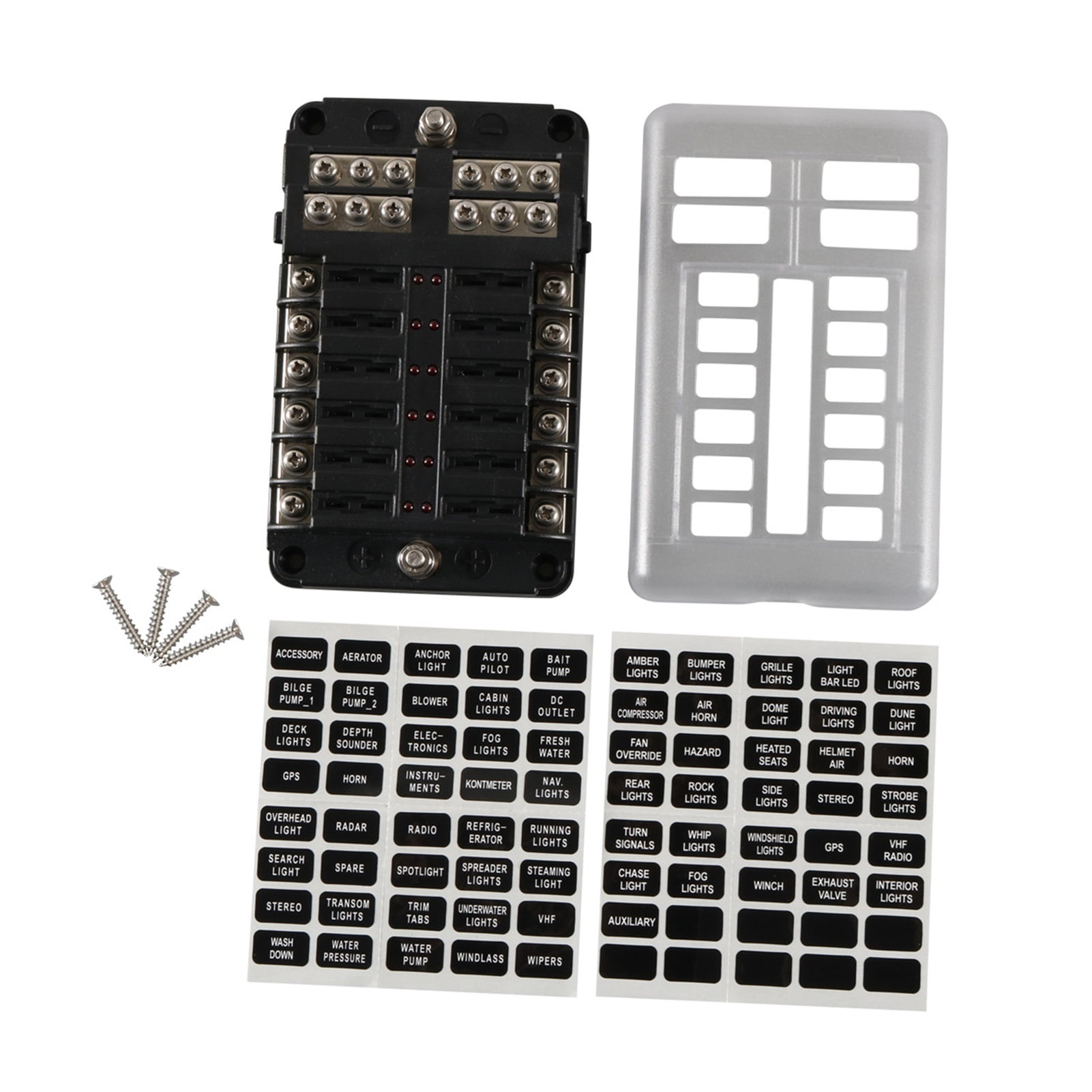 Automobile Fuse Box Assembly Multi-way Fuse Holder 12-way Fuse Box 12 ...