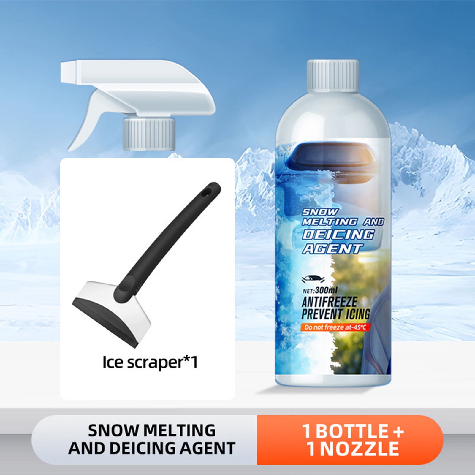 Automobile Icing , 300ml Car Windshield Deicer Spray, Fast-Acting Snow ...