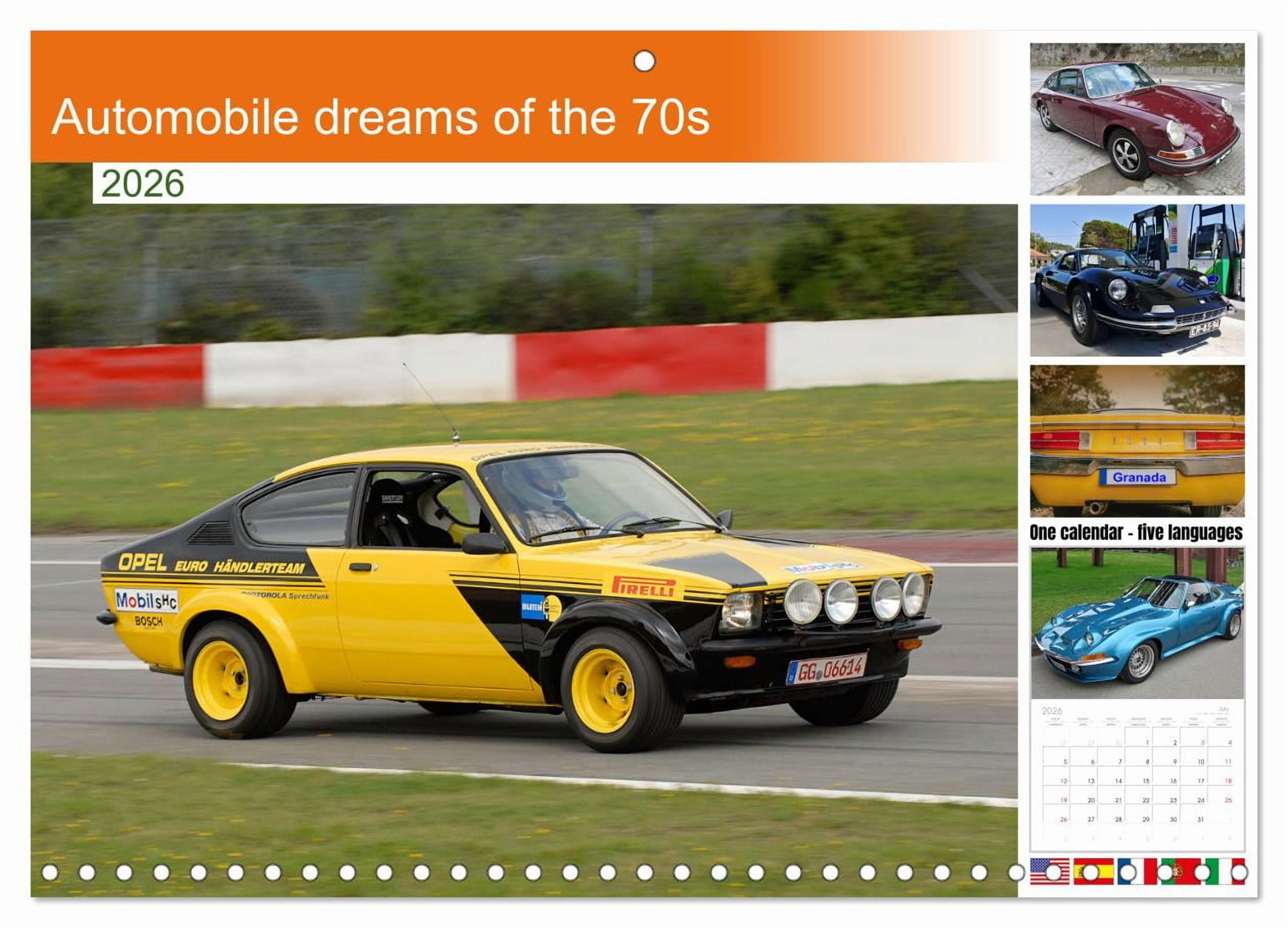 Automobile dreams of the 70s (Monthly Wall Calendar 2026 11.7 x 16.5 ...
