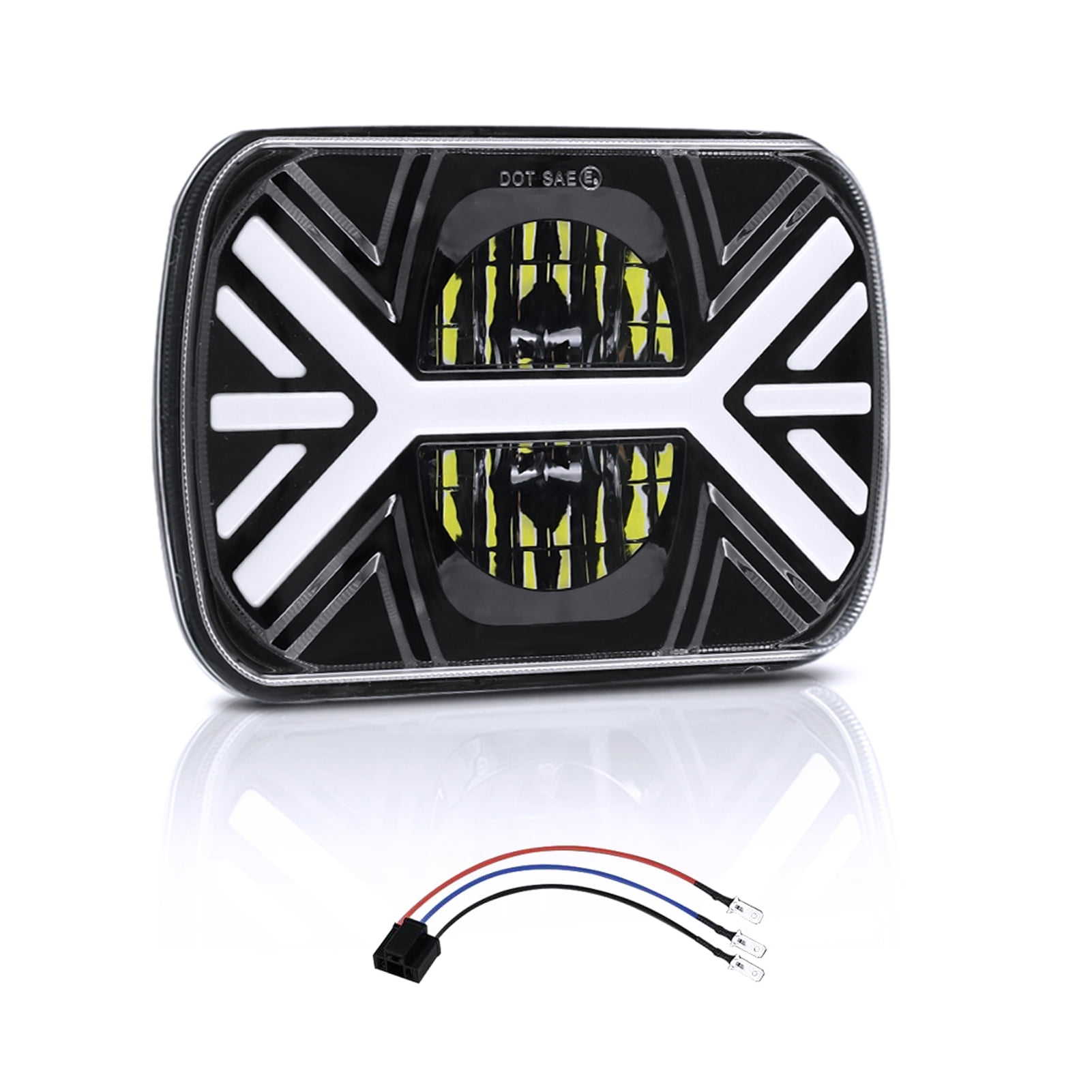 Automobile headlights,5x7 7x6 Inch Beam Turn 1 7inch Car 7x6 Inch ...