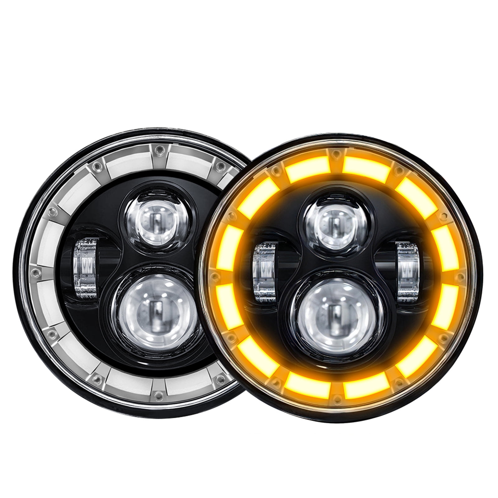 Automobile headlights,Round Headlamps Beam Turn Pcs Led Beam Waterproof ...