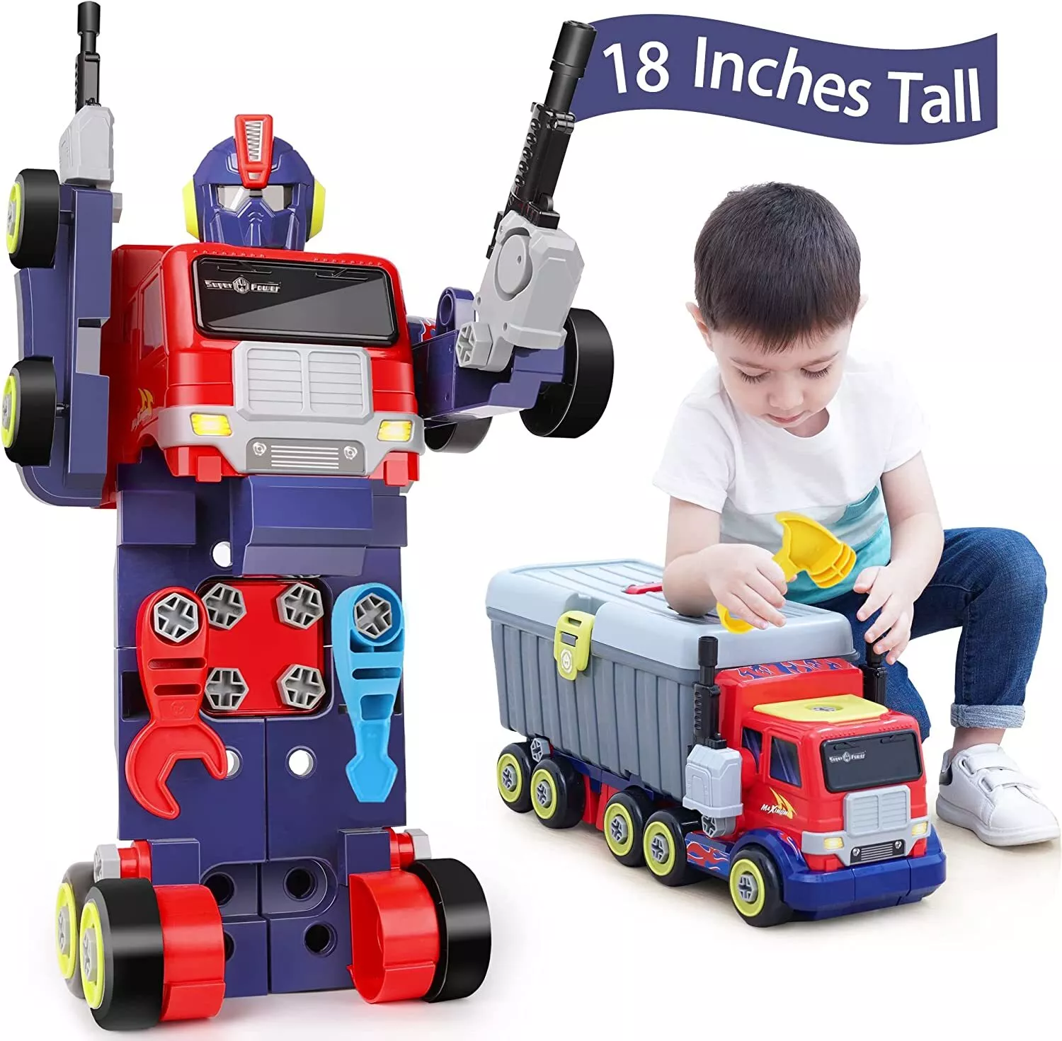 Automobile robot transformation toy 3 4 5 6 7 year old boy 3 in 1 toy ...