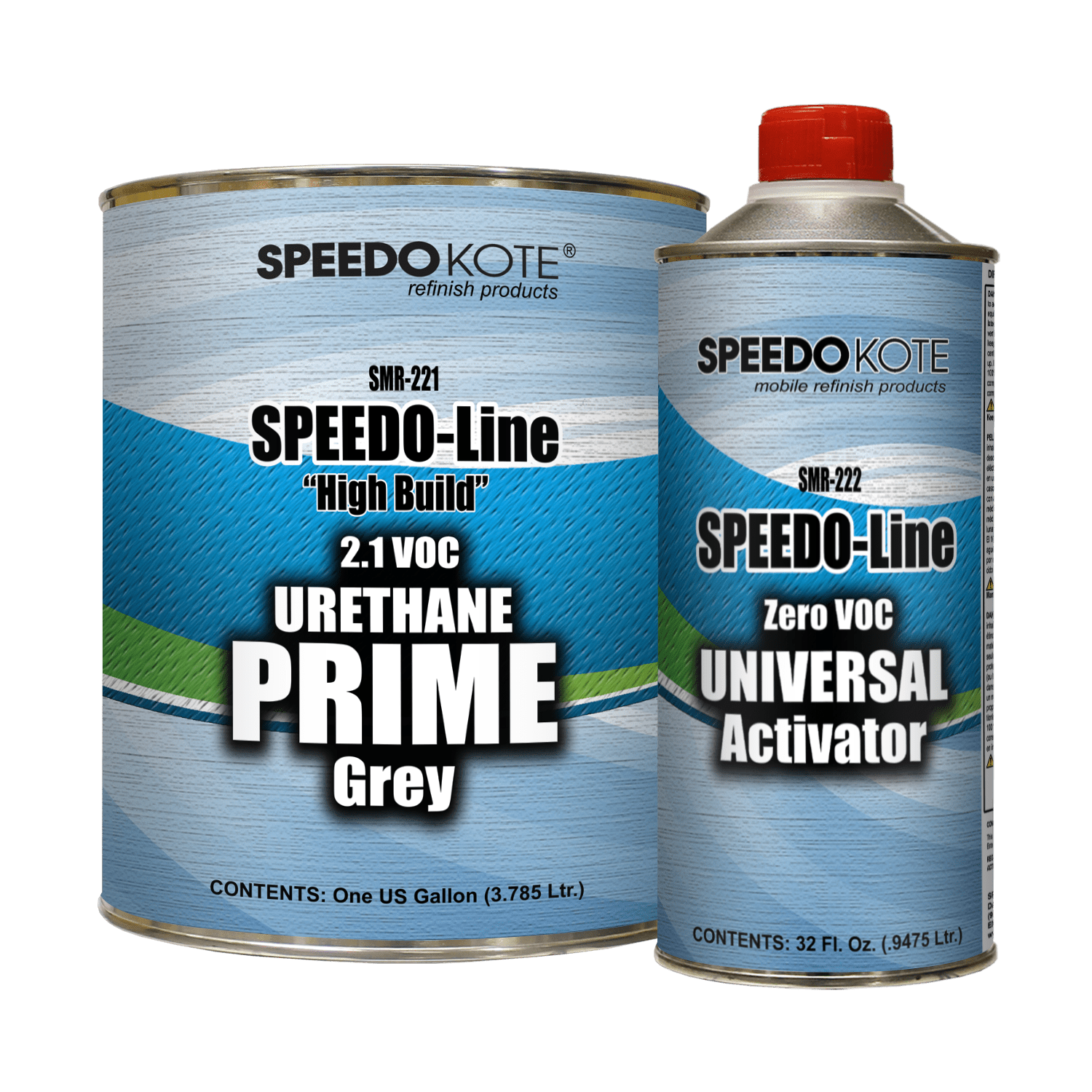Automotive High Build 2.1 Low VOC 2K Urethane Primer Grey Gallon Kit ...