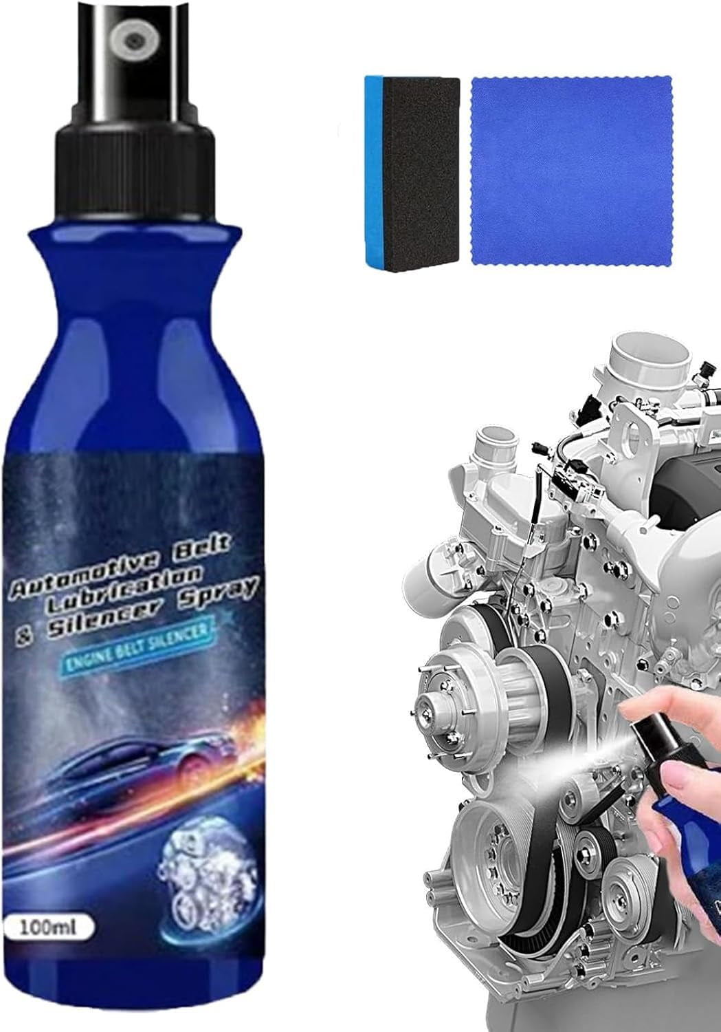 Automotive Belt Lubrication & Silencer Spray, Automobile Engine Belt ...