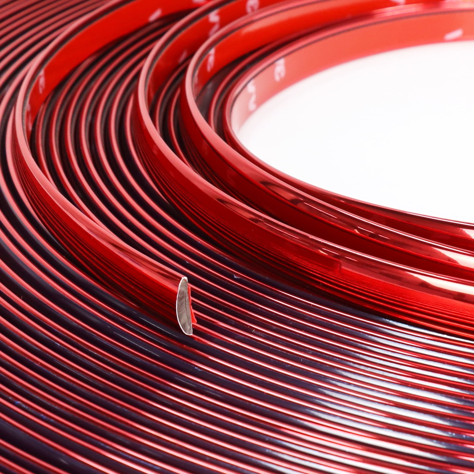 Automotive Chrome Trim Molding Body Side Universal Decorative Strip Red ...