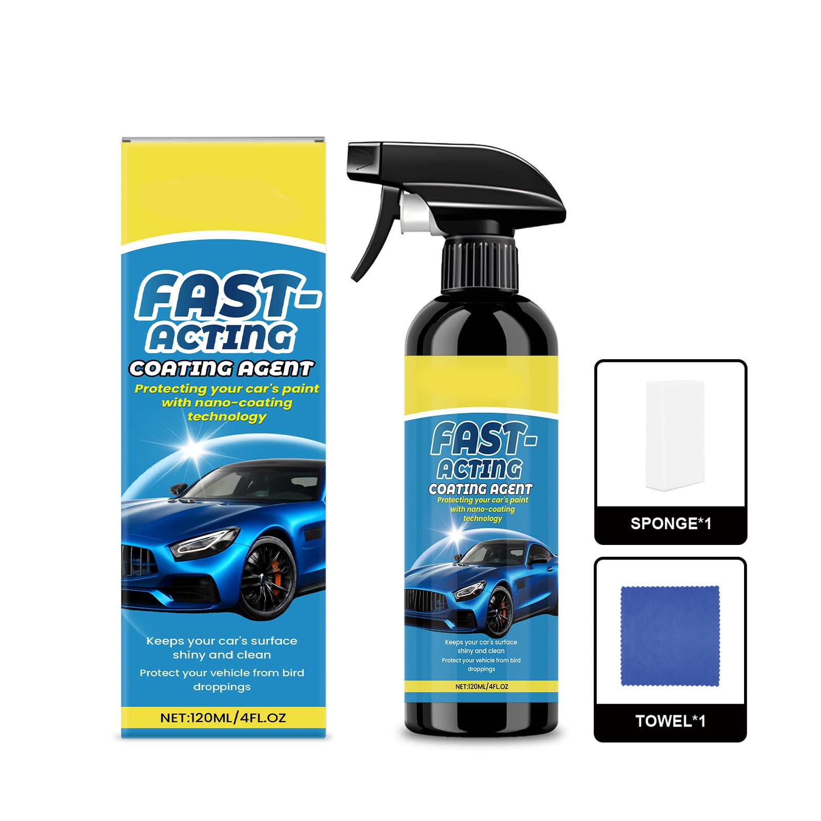 Automotive Coating Spray Set Car Paint Maintenance Mirror Protection ...