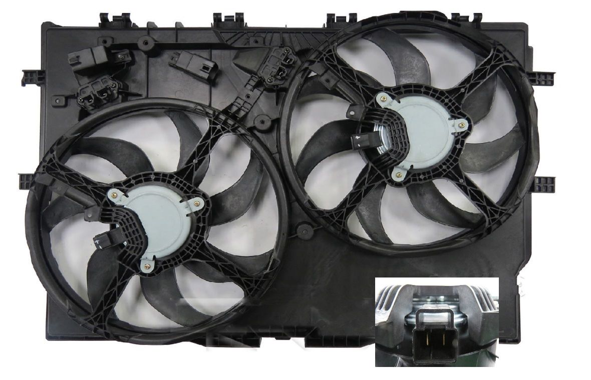 Automotive Cooling Dual Radiator and Condenser Fan Assembly For Ram ...