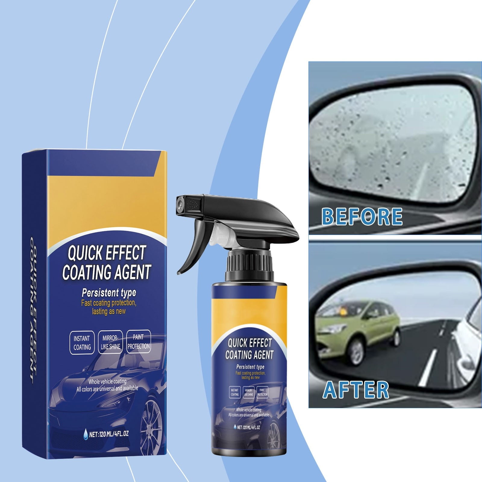 Automotive Crystal Coating Agent | Hydrophobic Spray for Car Paint ...