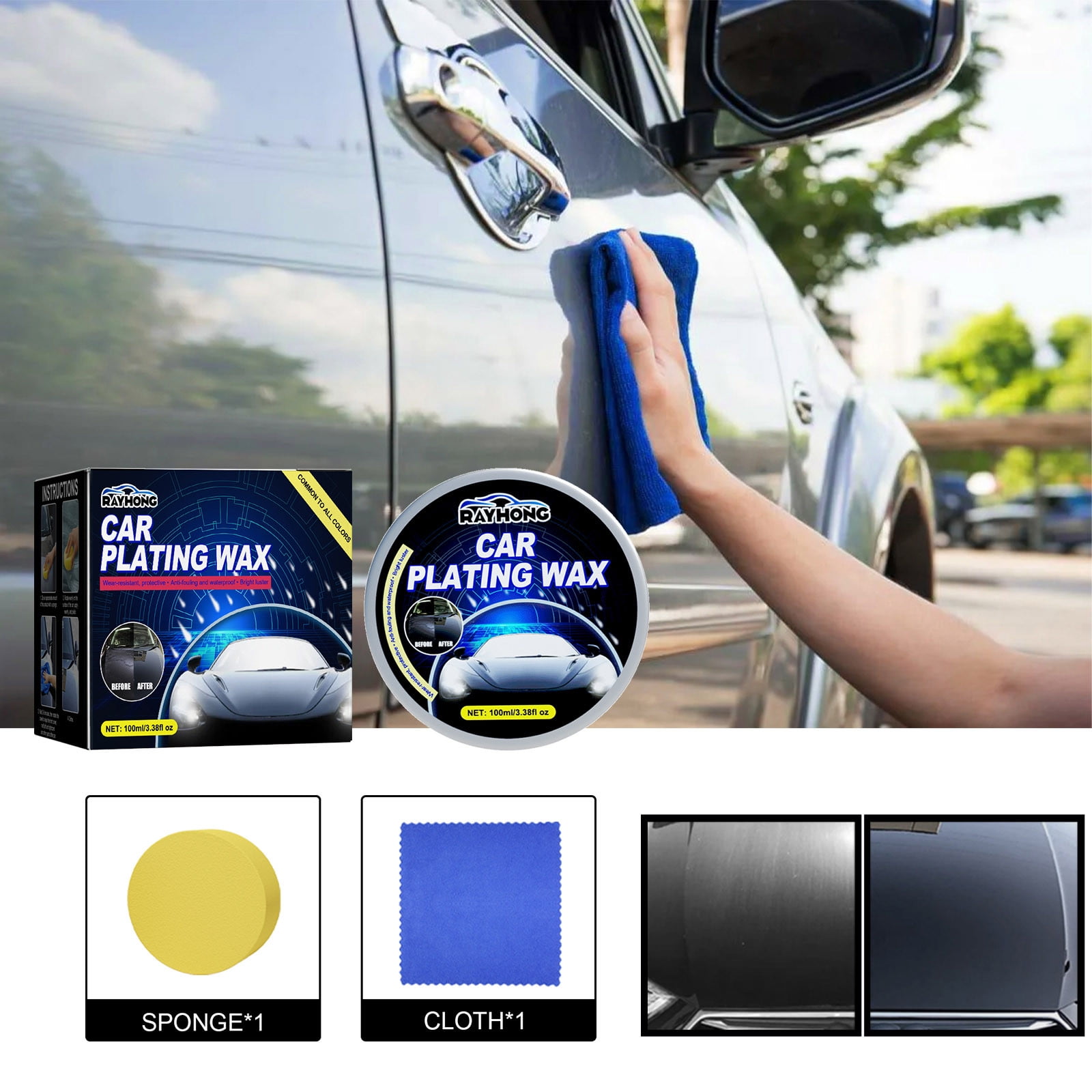 Automotive Crystal Wax Plating, Enhance Vehicle Shine, High-Gloss ...