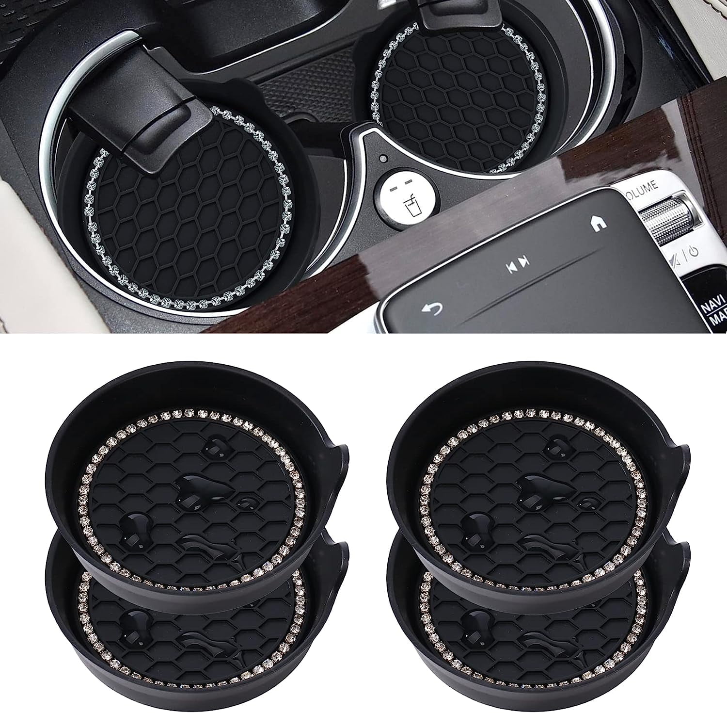 Automotive Cup Holders Universal Car Cup Coaster Waterproof Non-Slip ...