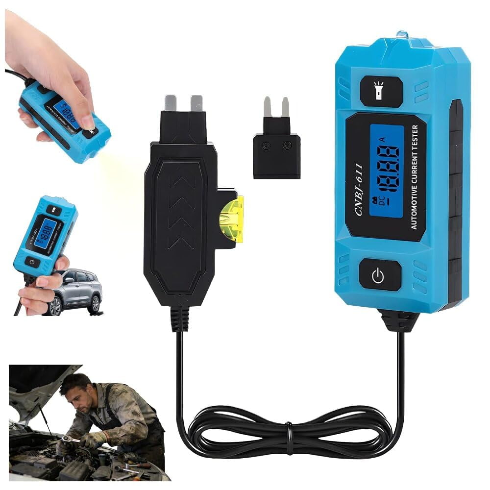 Automotive Current Draw Tester Fuse, 20A 48V Car Circuit Fault Finder ...