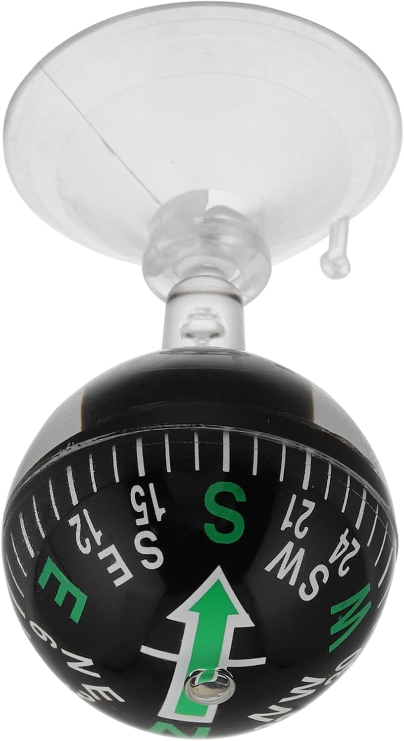 Automotive Dashboard Compass with Suction Cup for Car and Boat Navigation Portable Plastic ...