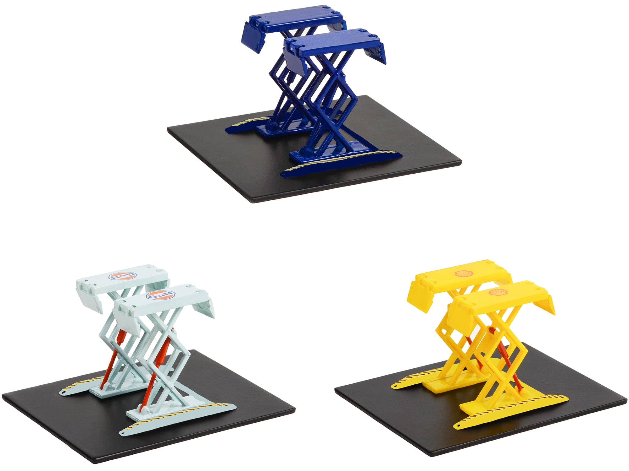 Automotive "Double Scissor Lifts" Set of 3 pieces Series 1 1/64 Diecast ...