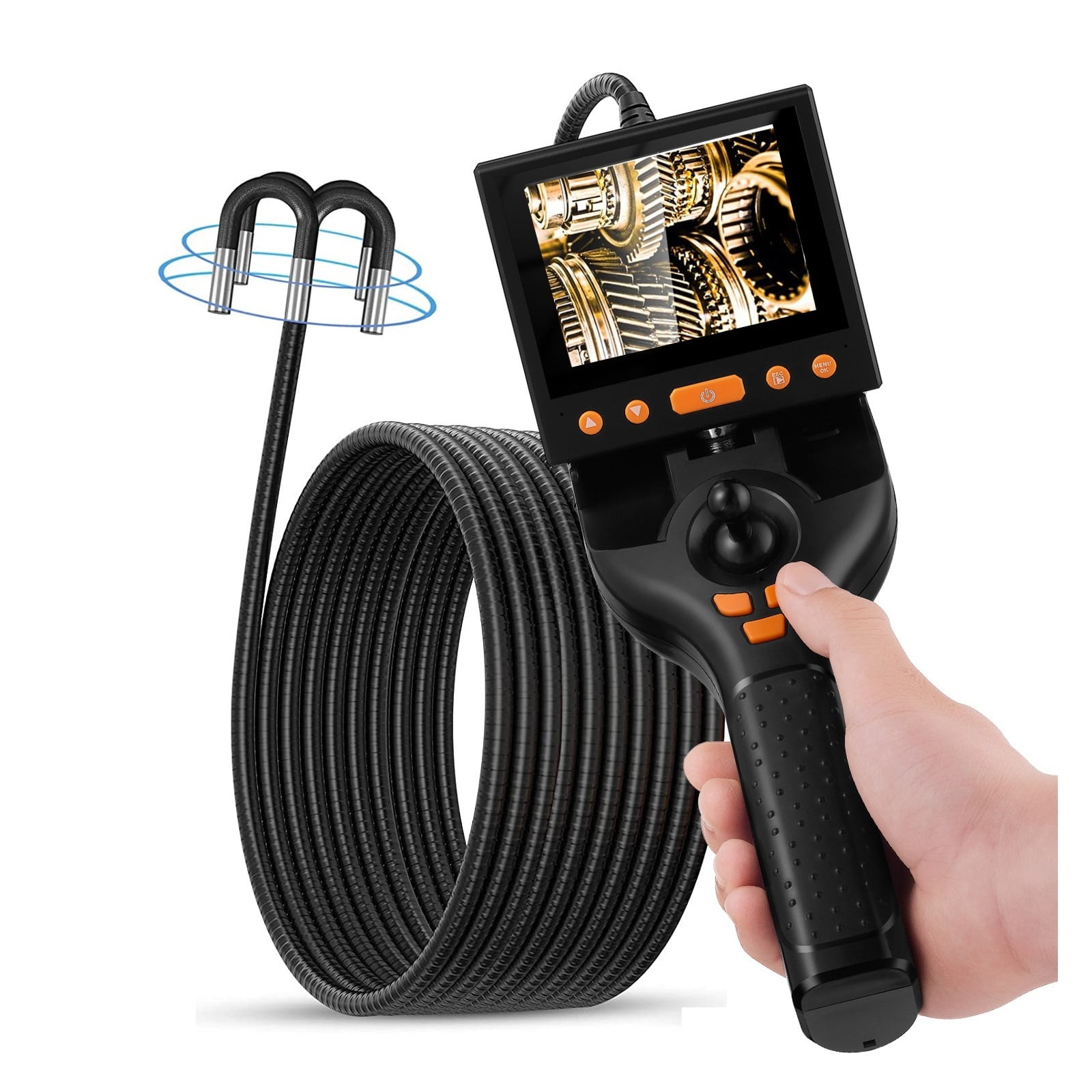 Automotive Endoscope Inspection Camera 3.5in Display 720° 4-Way ...