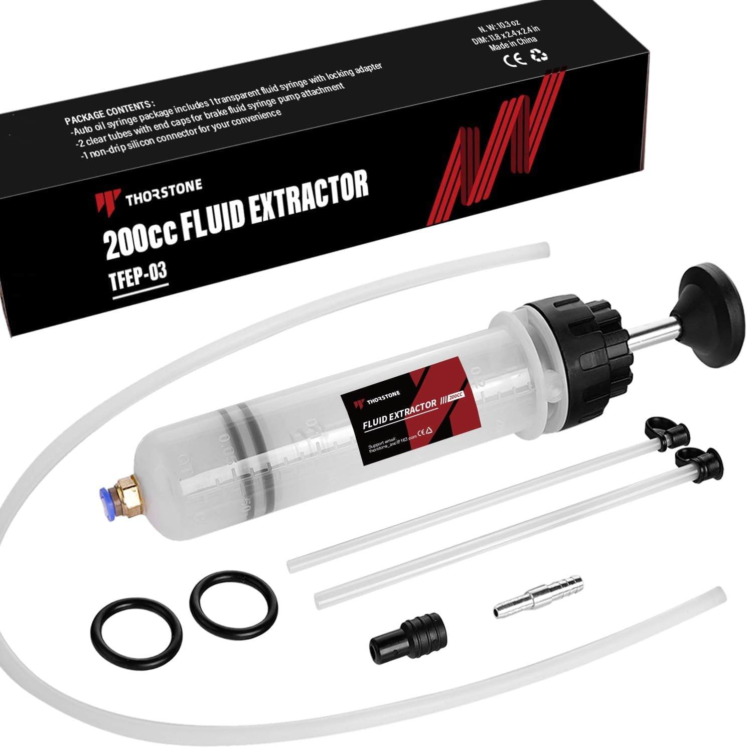 Automotive Fluid Extractor Pump, Manual Oil Change Syringe with ...