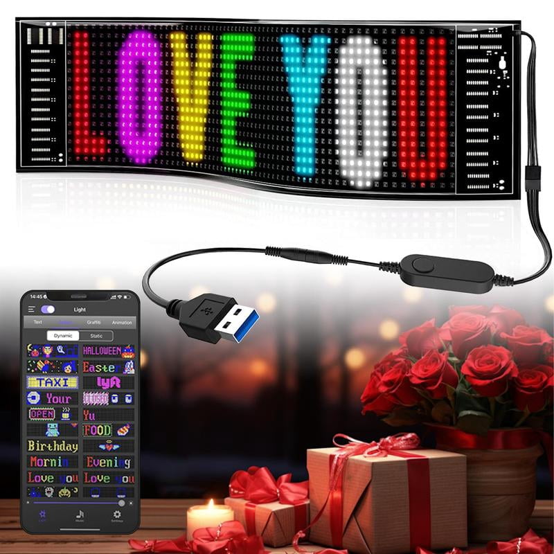 Automotive Fun Decoration - LED Programmable Smart Flexible Soft Screen ...