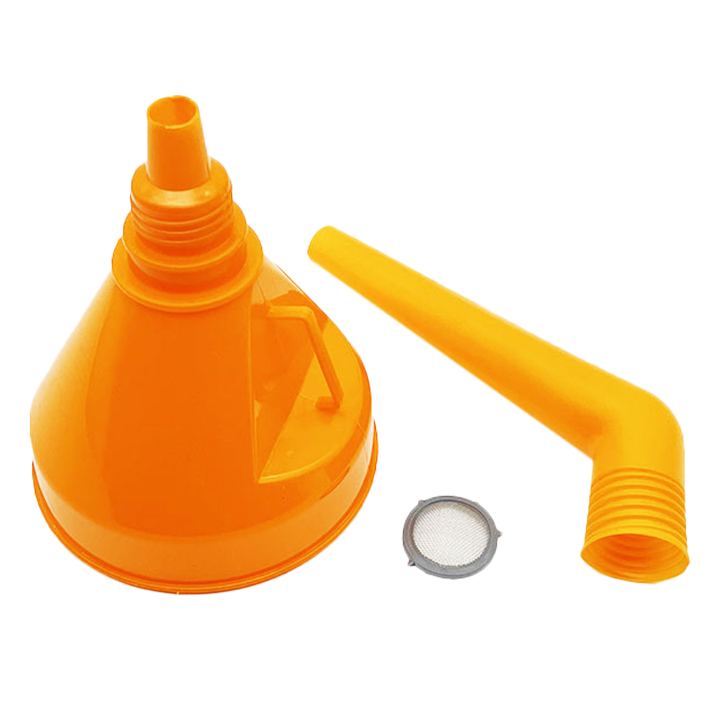 Flexible Plastic Gas Funnel for Car Use Orange Prevents Splashes ...