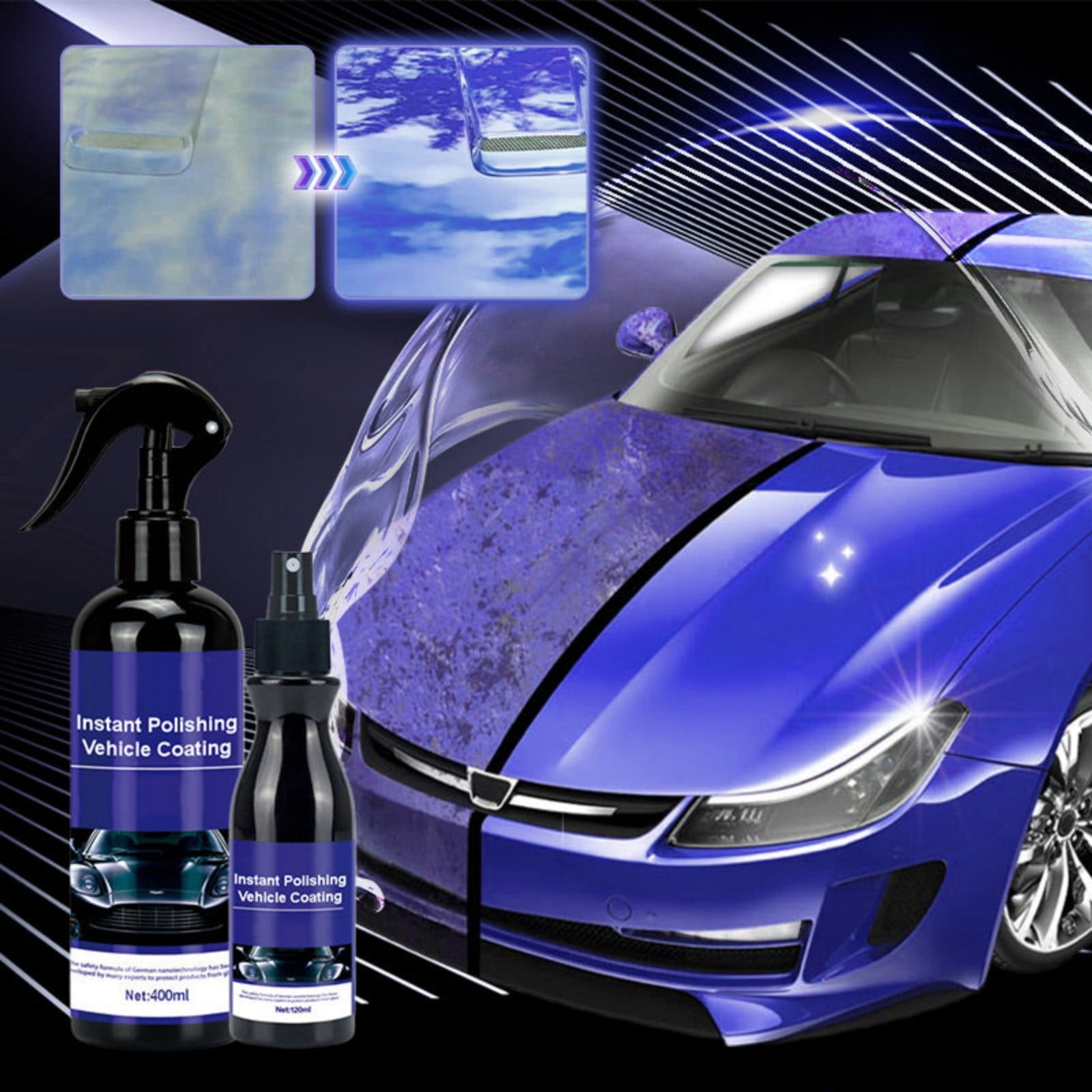 Automotive Glass Coating, Crystal Finish Agent, 120ml Bottle, High ...