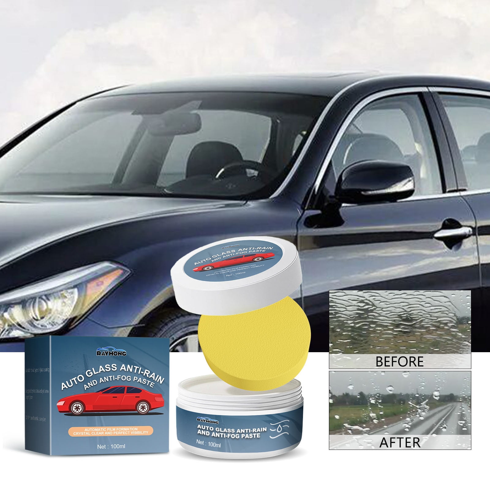 Automotive Glass Degreaser, Windshield Film Remover, Heavy-Duty ...