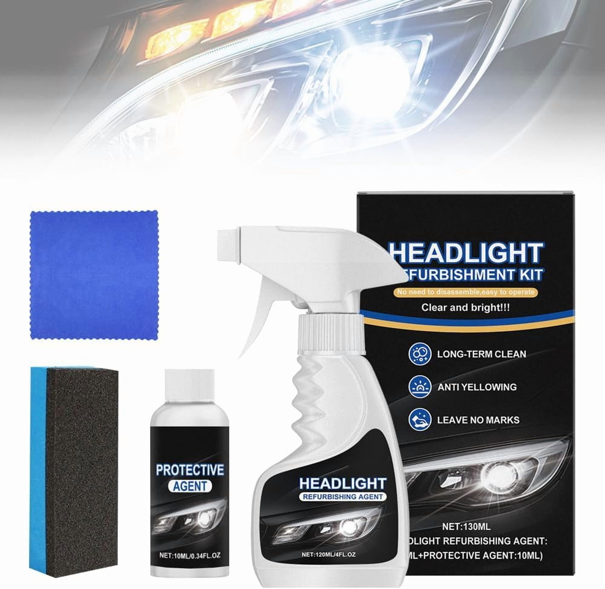 Automotive Headlamp Restoration Fluid Kit, 2025 Upgraded Headlight ...