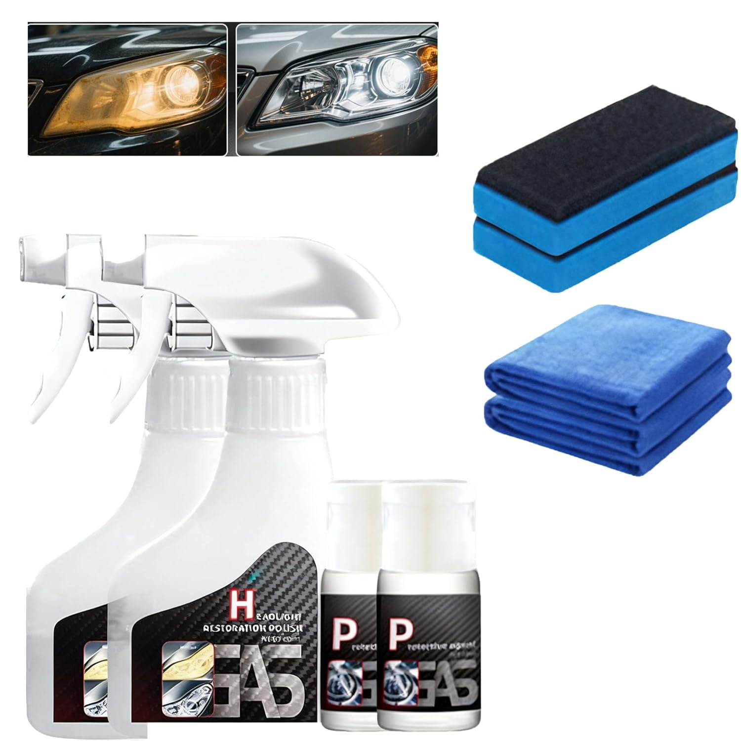 Automotive Headlamp Restoration Fluid Kit, 2026 Upgraded Headlight ...