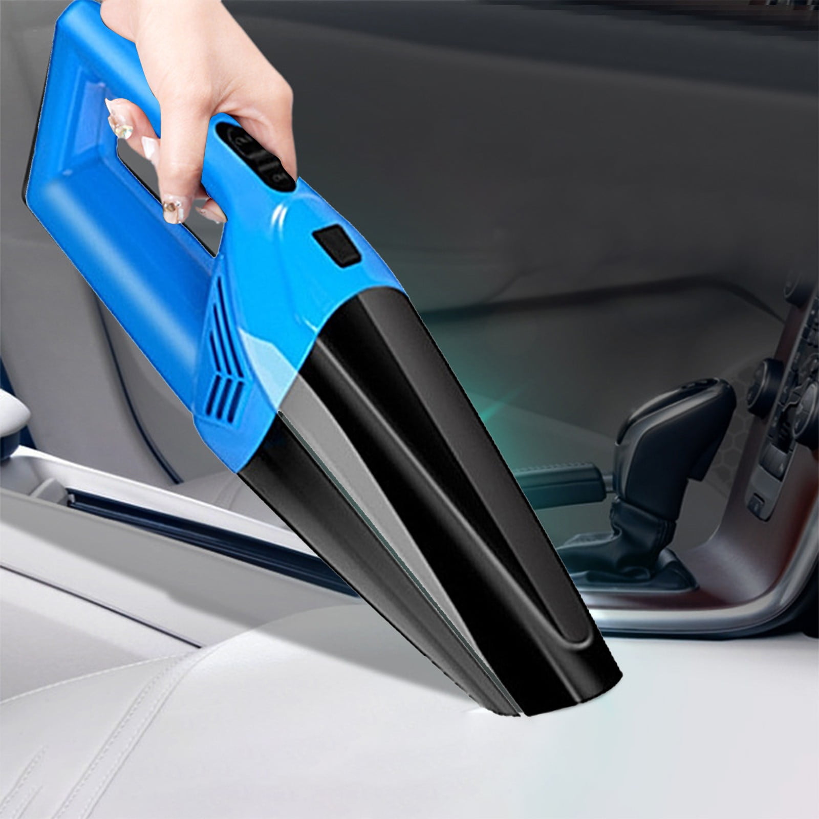 Automotive High-Power Vacuum Cleaner - 120W, Wireless Charging, Dry and Wet Use, Portable for ...
