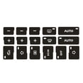 Automotive Interior Button Decals Stickers Trim Car Radio Stickers Set ...