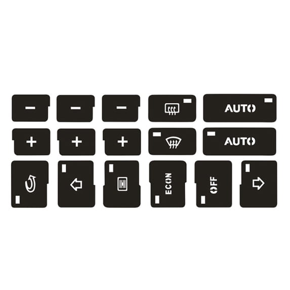 Automotive Interior Button Decals Stickers Trim Car Radio Stickers Set ...