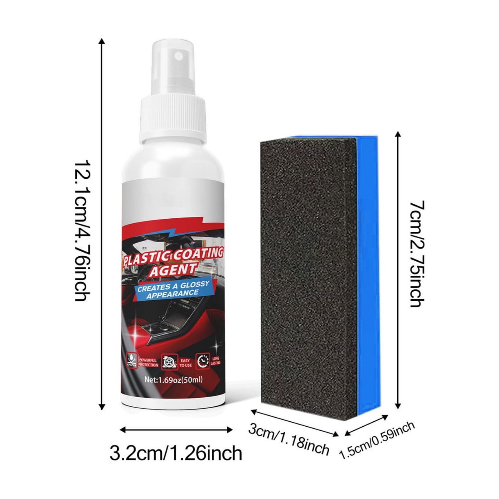 Automotive Interior Plastic Coating Agent 50ml – Dashboard Plastic ...