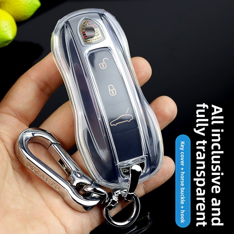 Automotive Key Holder Car Key Protector Case Transparent Porsche Key ...
