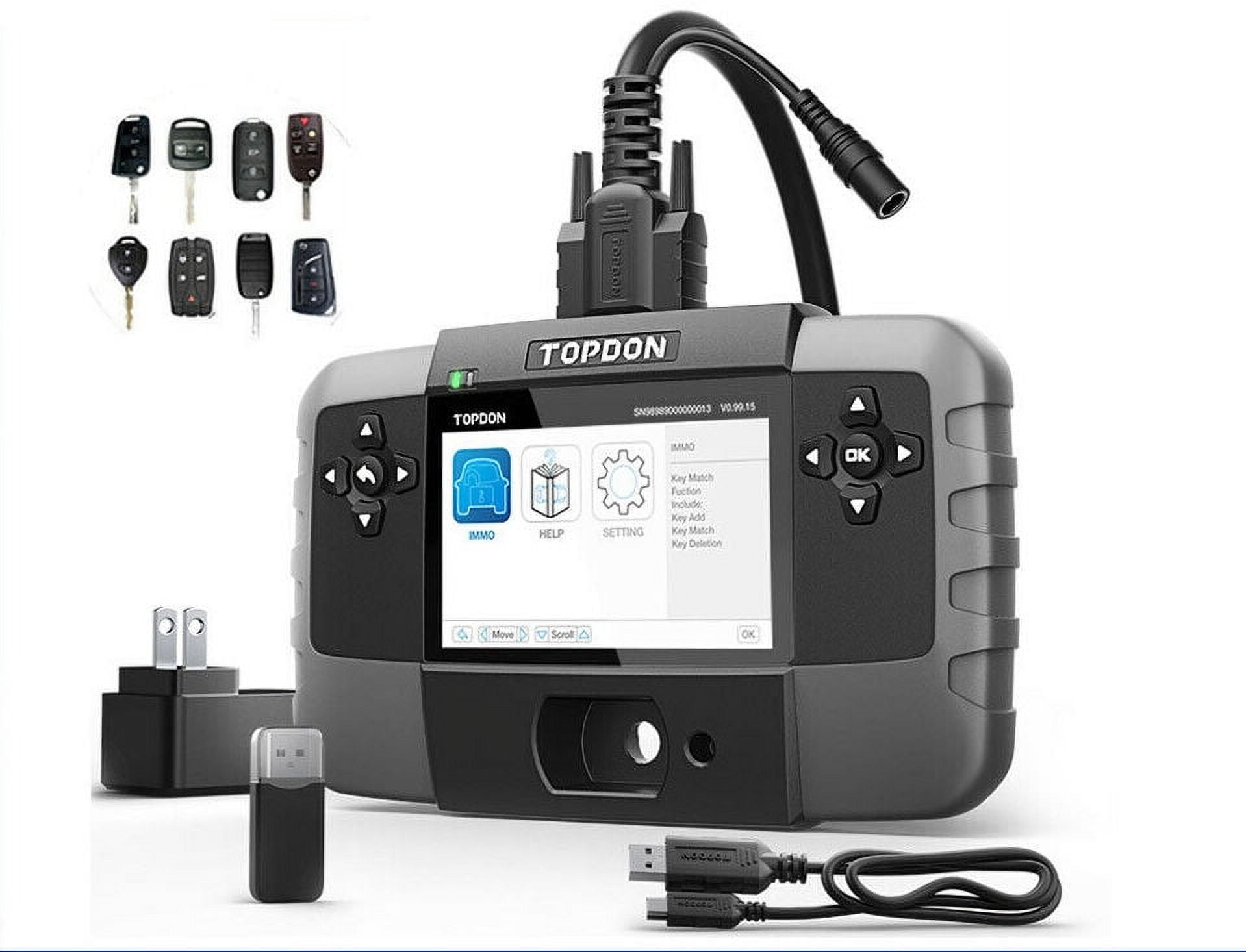 TOPDON T-Ninja1000 Automotive Key Programmer, Add/Delete Key, Read Pin ...